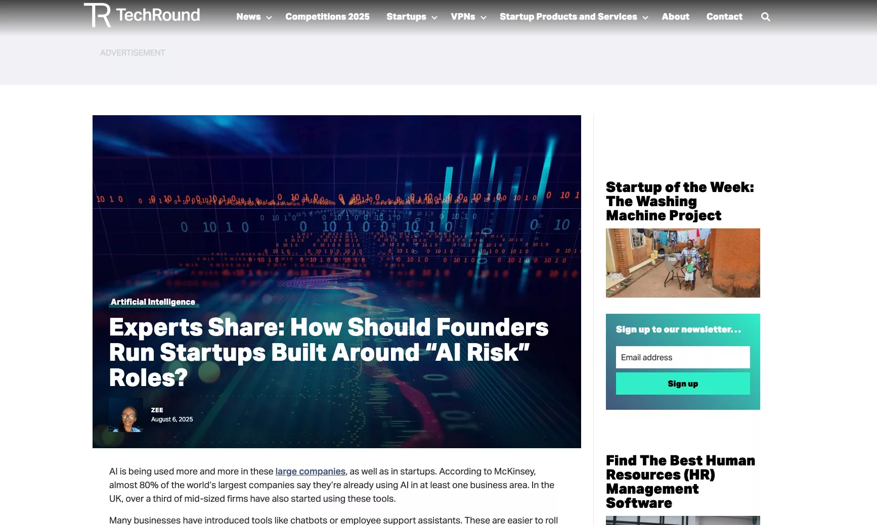 TechRound: Littlefield discusses how founders should run startups built around “AI risk” roles ...